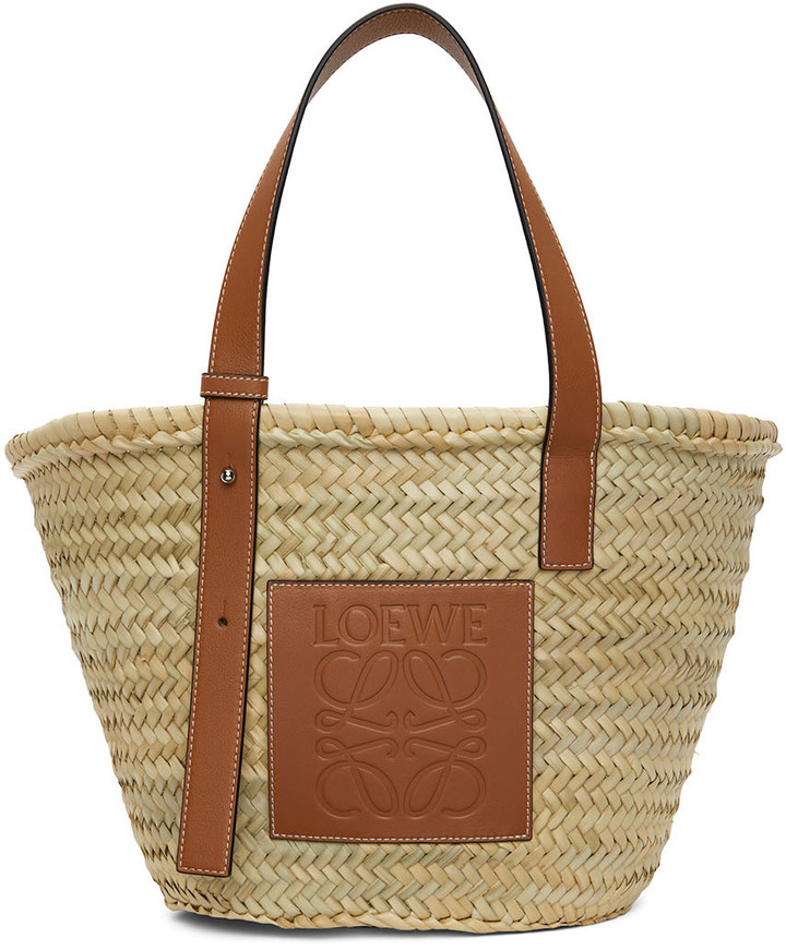 Loewe Classic Raffia Basket Bag Natural - ShopStyle