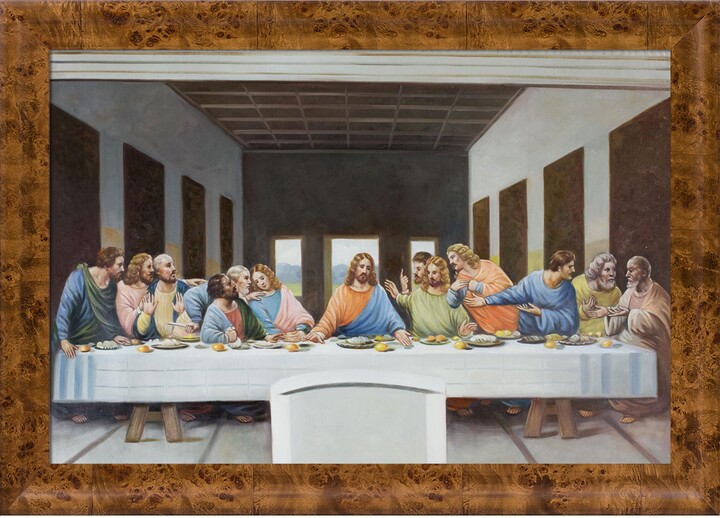 OVERSTOCK ART The Last Supper by Leonardo Da Vinci Hand Painted Oil ...