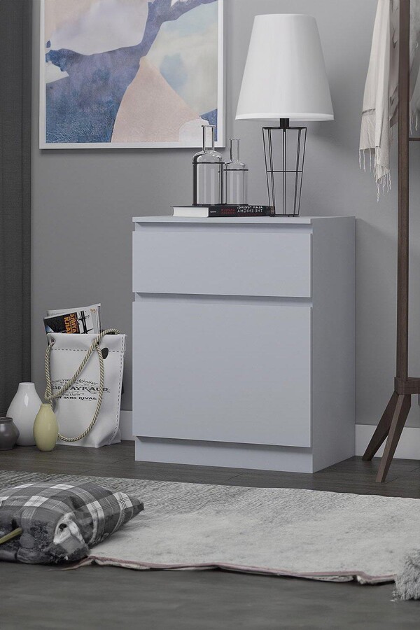 FWStyle 1 Door 1 Drawer Matt Grey Storage Unit Side Table - ShopStyle ...