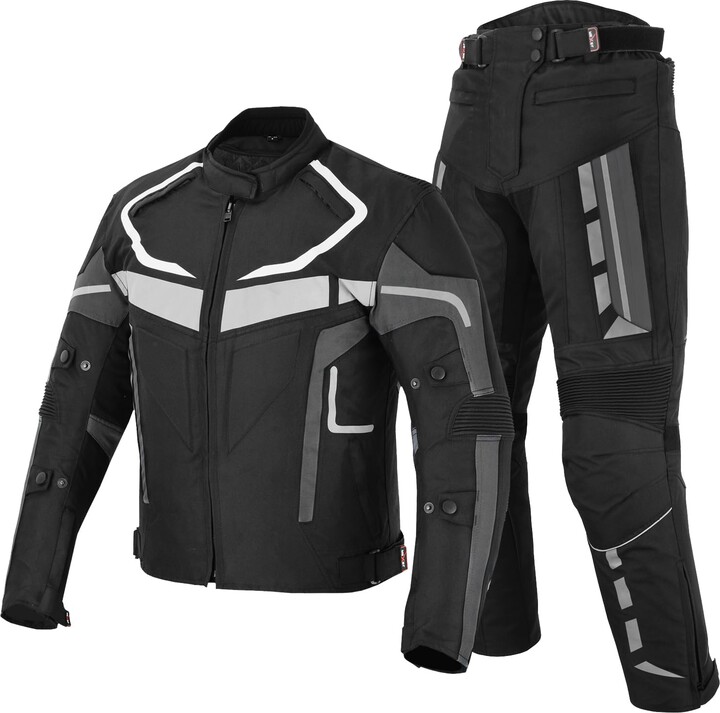 VASTER Motorcycle Suit Men Waterproof Motorbike Jacket with Protective ...