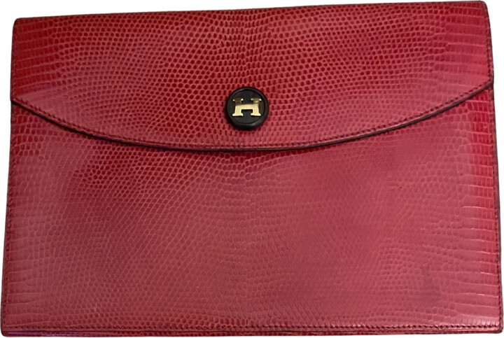 Hermes Rio lizard clutch bag - ShopStyle