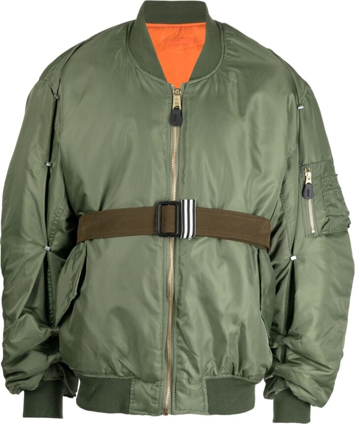 marina yee Belted Zip-Up Bomber Jacket - ShopStyle