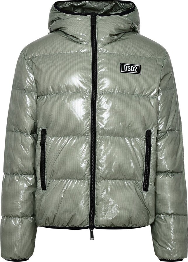 DSQUARED2 Logo Patch Hooded Down Jacket - ShopStyle