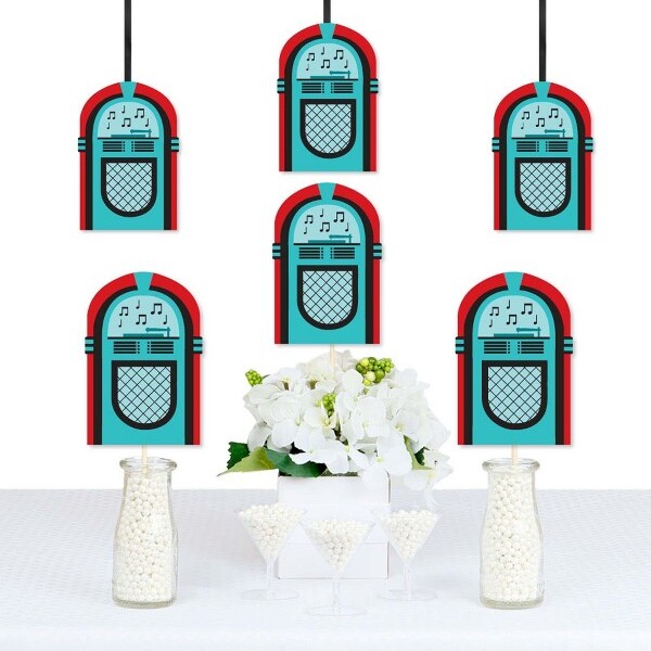 Big Dot of Happiness 50's Sock Hop - Jukebox Decorations DIY 1950s Rock ...