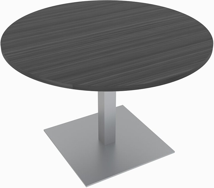 Skutchi Designs, Inc. 4 Person Round Conference Table Square Metal Base ...