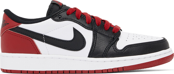 Nike Jordan Kids White & Black Air Jordan 1 Low OG Big Kids Sneakers ...