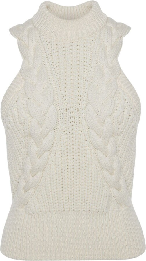 Alexander McQueen Cable-Knit Wool Top - ShopStyle