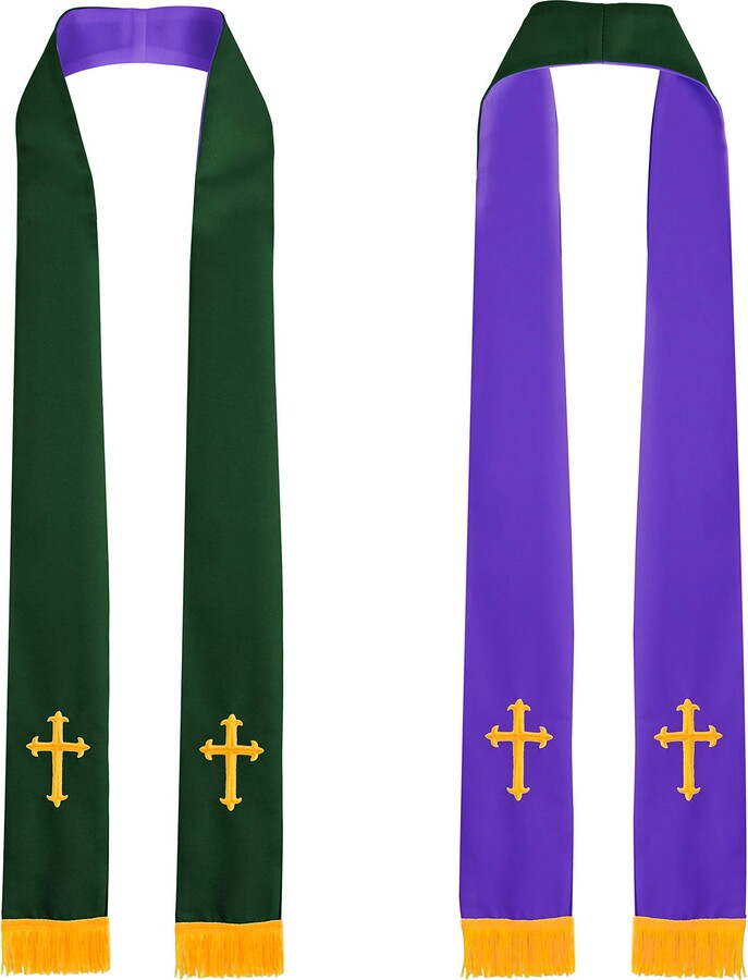 IvyRobes Unisex Aadult's Reversible Church Clergy Stole Choir Priest ...
