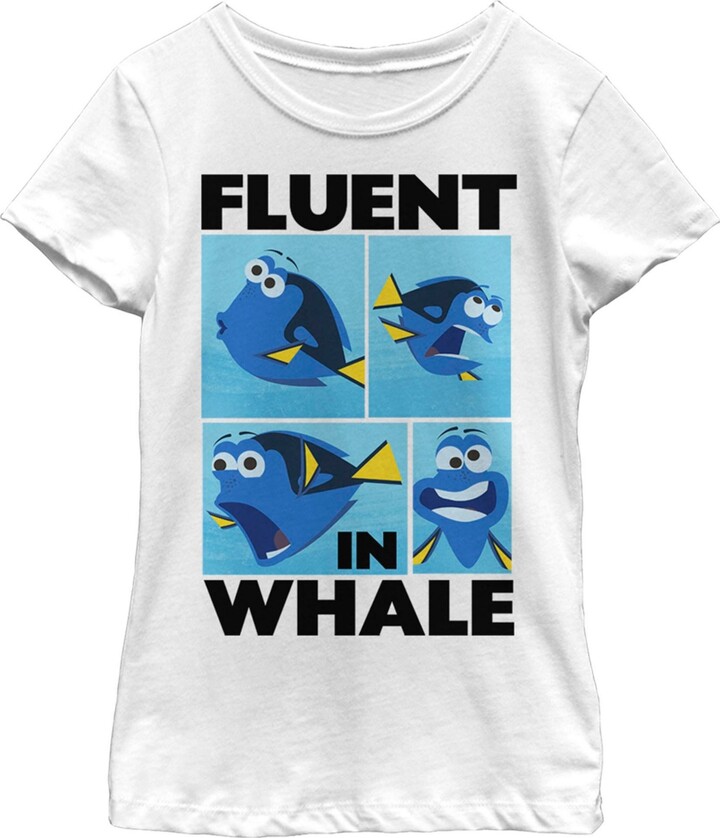 Disney Pixar Girl's Finding Dory Fluent in Whale Child T-Shirt - ShopStyle