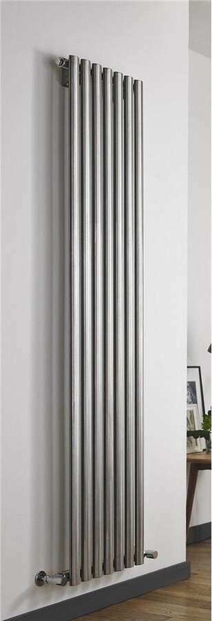 Clifton Stainless Vertical Double Panel Radiator 1800mm (H) x 560mm (W ...