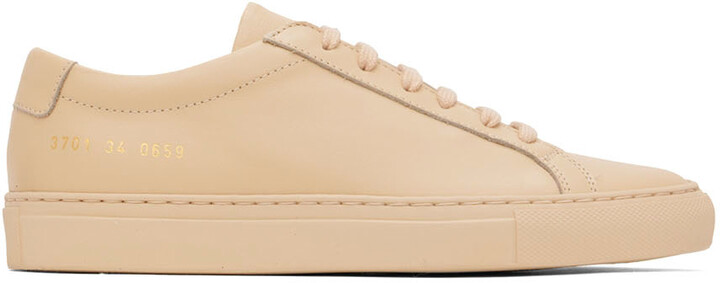 Common Projects Beige Original Achilles Low Sneakers - ShopStyle ...