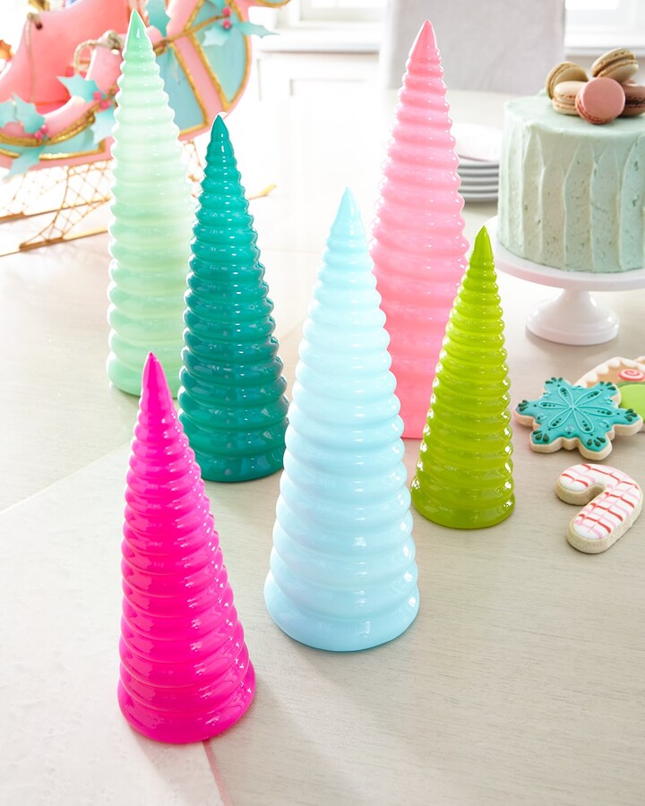 Glitterville Sugar Swirl Cone Christmas Trees, Set of 6 - ShopStyle ...