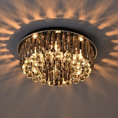 Rosdorf Park Crystal Flush Mount Ceiling Light - Raindrop Chandelier ...
