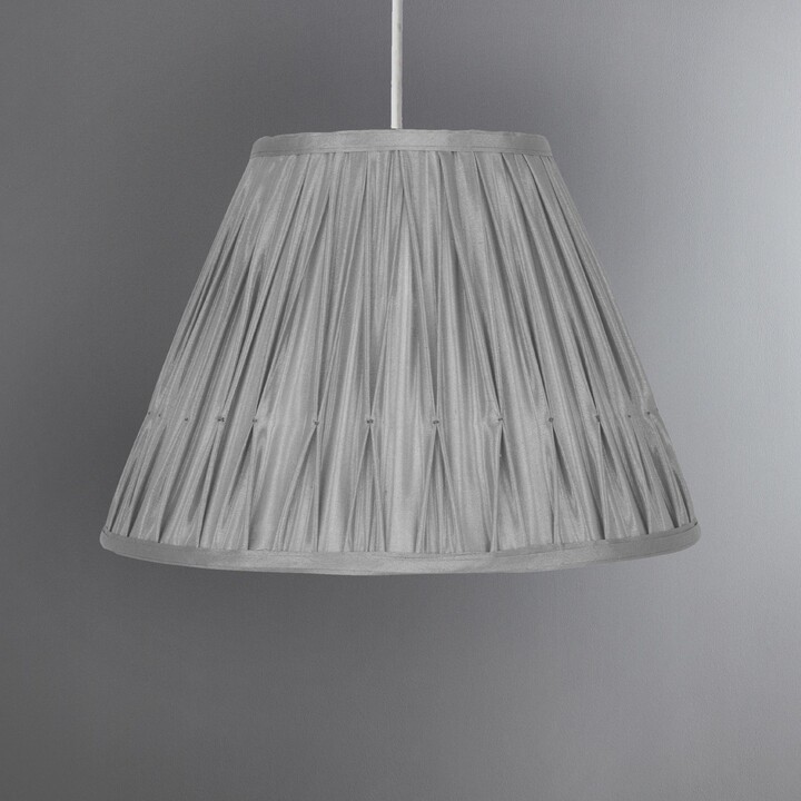 Dunelm Valerie Pleat Candle Lamp Shade Grey - ShopStyle