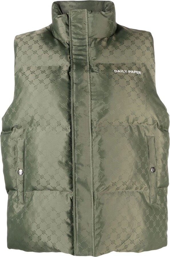 Daily Paper Green Pondo Padded Gilet - ShopStyle Vests