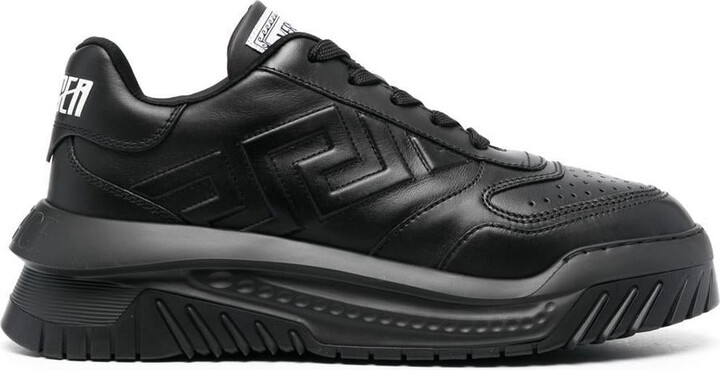 Versace Odissea leather sneakers - ShopStyle