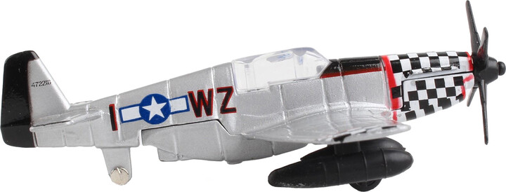 North American P-51 Mustang Fighter Aircraft Silver Metallic "United ...