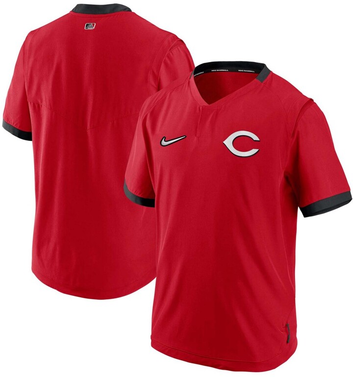 Nike Men's Red, Black Cincinnati Reds Authentic Collection Short Sleeve ...