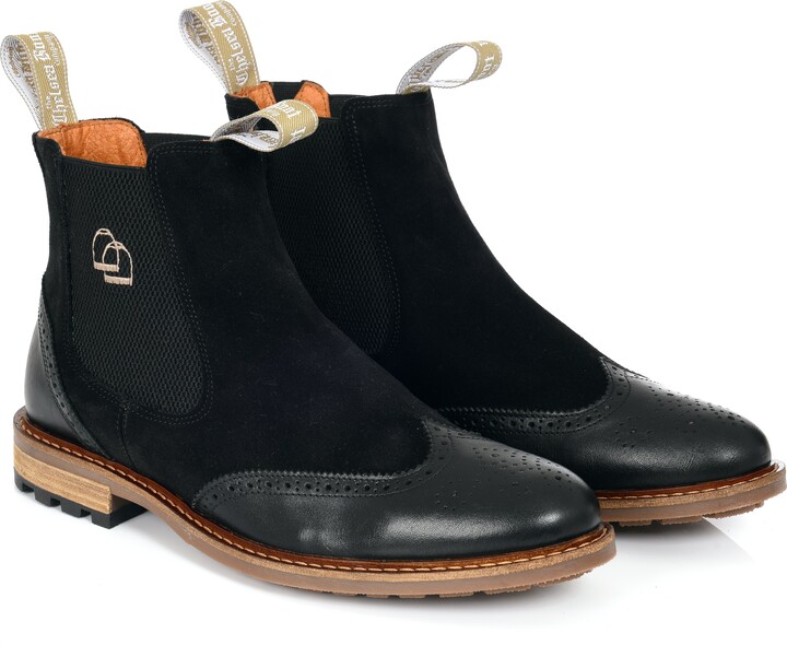 The Chelsea Boot Co Est. 1851 Men's Two Tone Brogue - Black - ShopStyle