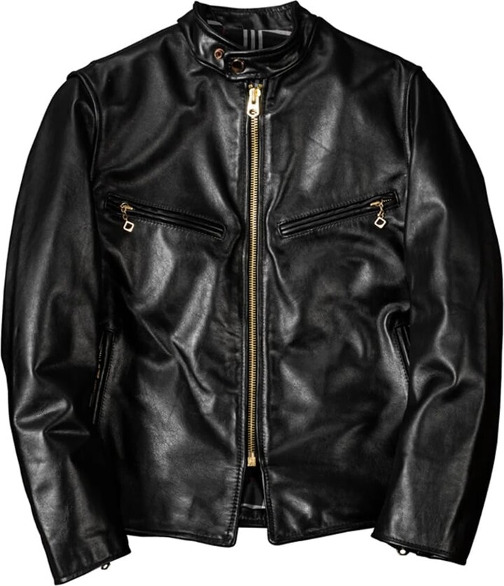 Generic Men Top Layer Horsehide Leather Jacket Classical Leather Jacket ...