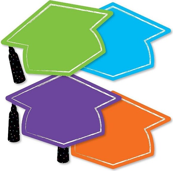 Big Dot of Happiness Hats Off Grad - Grad Cap Decorations DIY ...