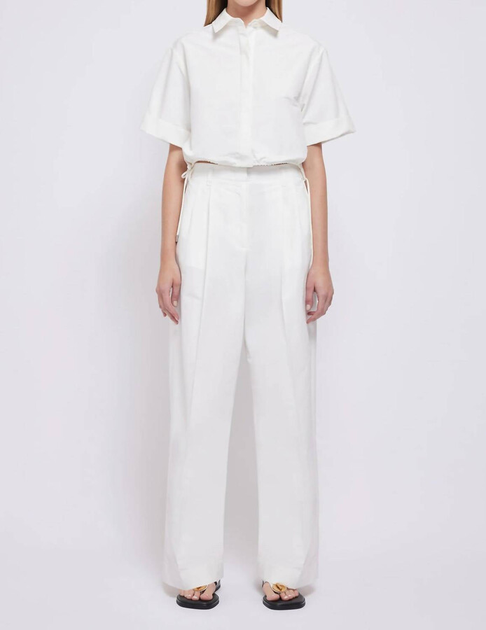 Jonathan Simkhai Leroy Pants In White - ShopStyle