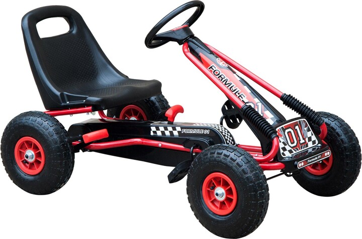 HOMCOM Kids Pedal Go Cart Ride-on Car Racing Toy Wheels 4 Choices ...