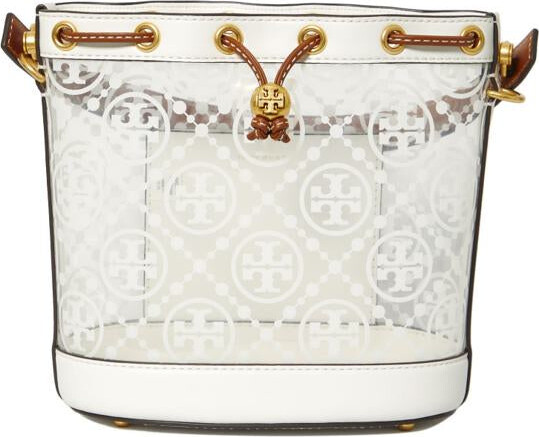 Tory Burch Transparent PVC T Monogram Bucket Bag - ShopStyle