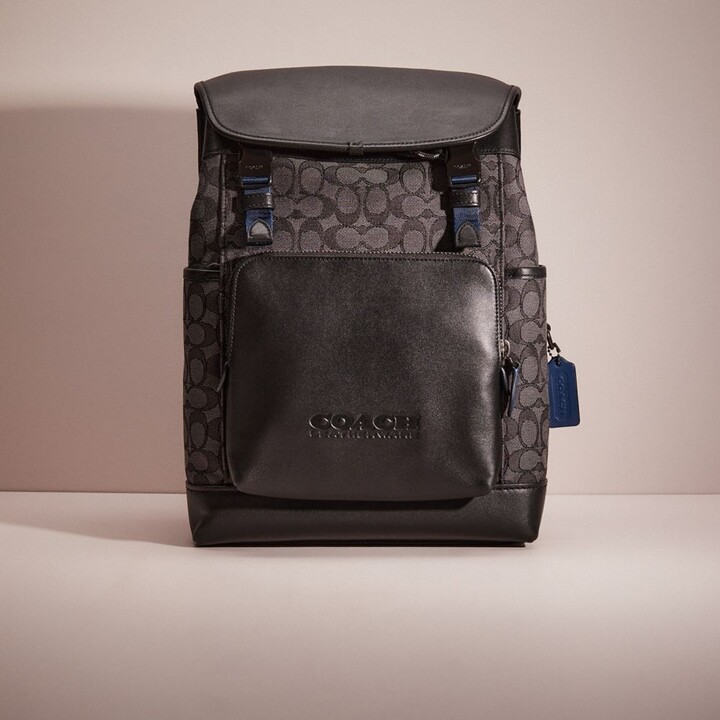Coach Restored League Flap Backpack In Signature Jacquard - ShopStyle