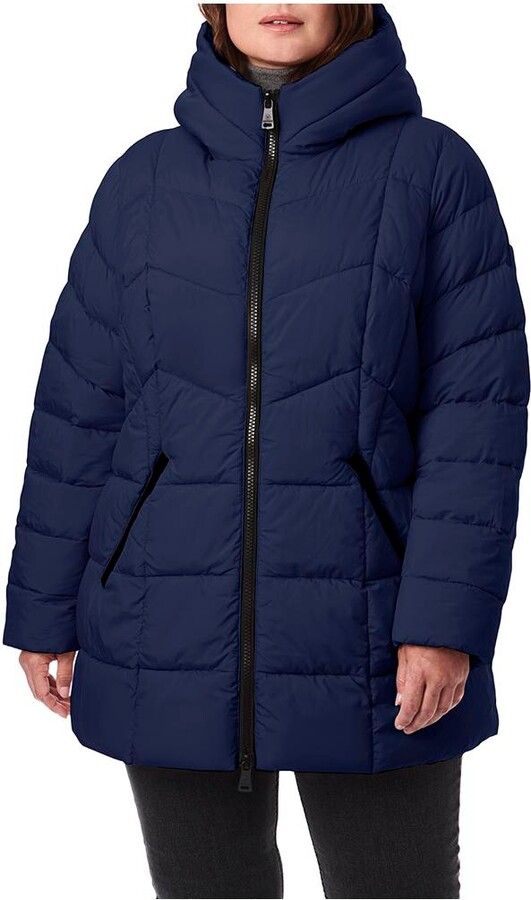 Bernardo Women's Plus-Size Mid-Length Puffer Jacket - ShopStyle