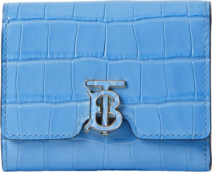 Burberry Embossed Leather Tb Monogram Folding Wallet - ShopStyle