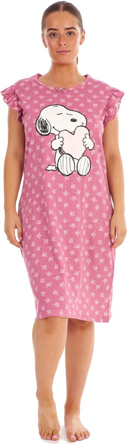 Malay Ladies Snoopy Shorty set 100% Soft Cotton Nightdress Short Sleeve ...
