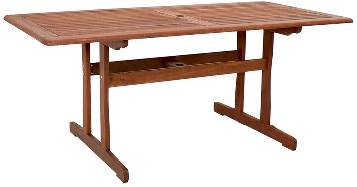 Sunnydaze Meranti Wood 6-Foot Dining Table - ShopStyle