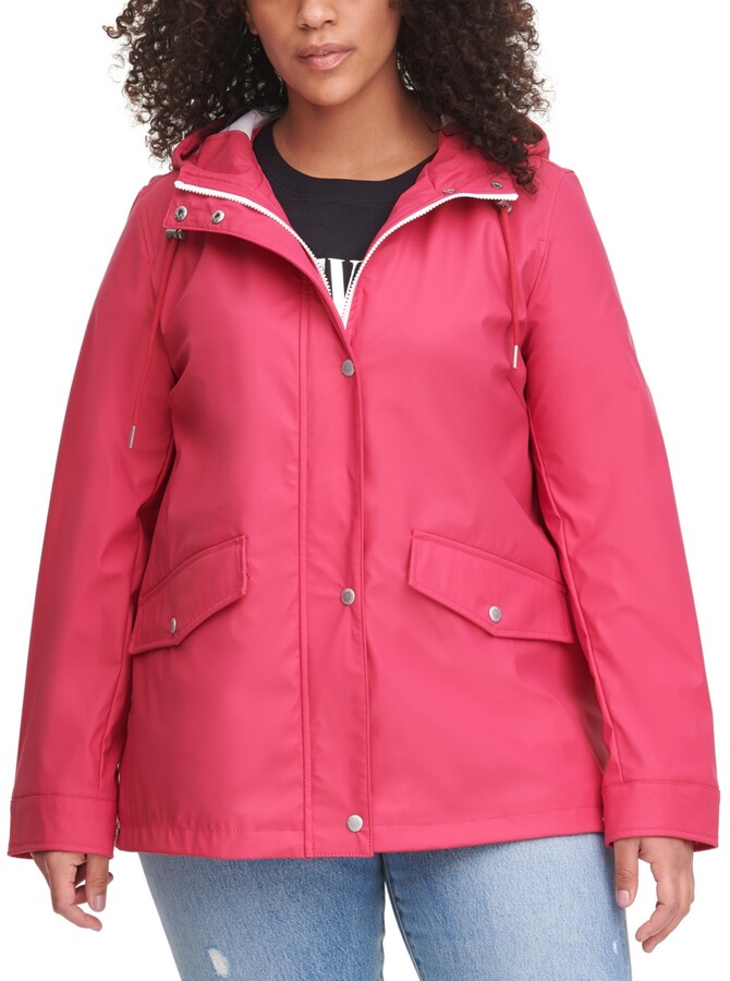 Levi's Trendy Plus Size Hooded Lightweight Rain Jacket - ShopStyle