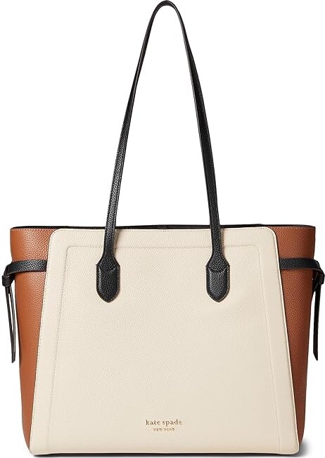 Kate Spade Knott Color-Blocked Pebbled Leather Large Tote (Allspice ...