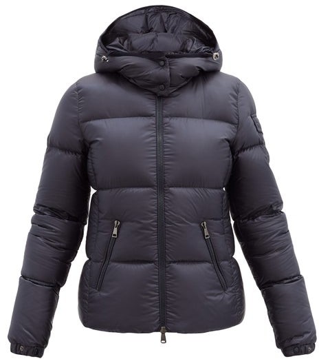 Moncler Fourmi Hooded Down-filled Coat - Navy - ShopStyle