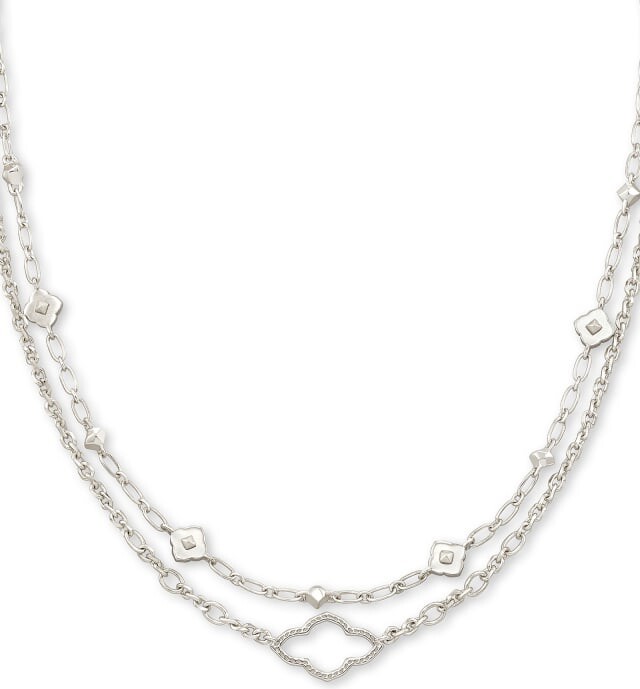 Kendra Scott Abbie Multi Strand Necklace in Silver - ShopStyle