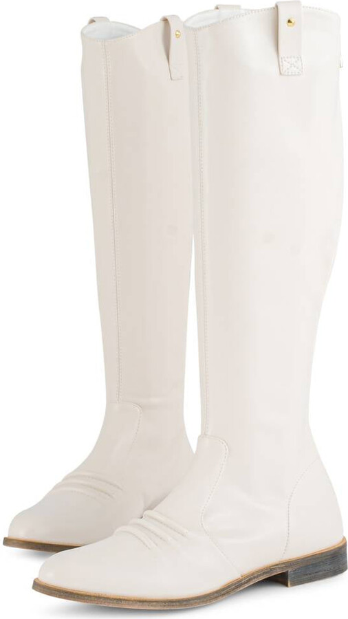 Melyann Mase Boots In Ivory Leather - ShopStyle