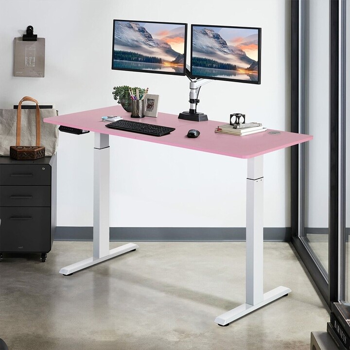 Snake River Décor 55" Standing Desk Converter Electric Height ...