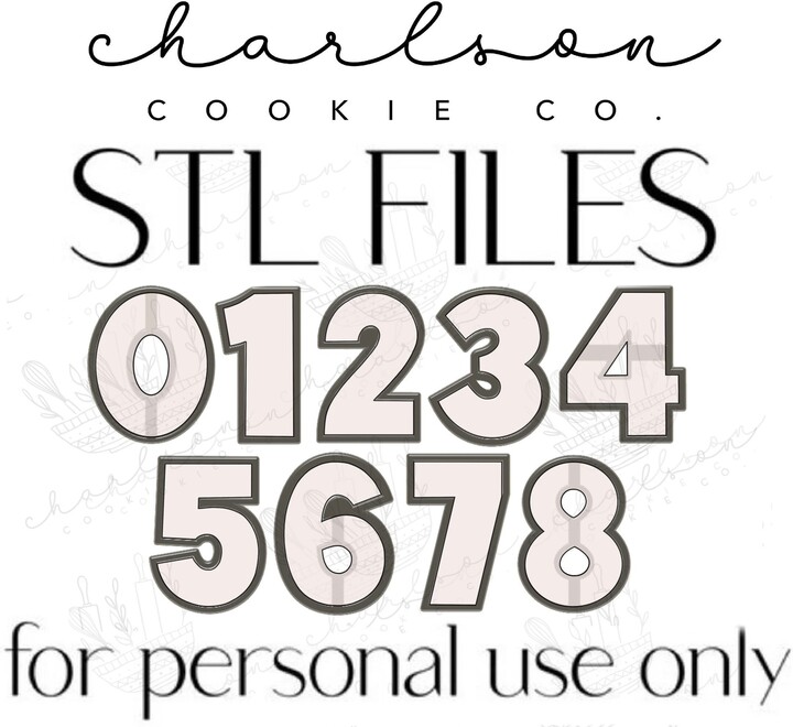 Etsy stl Files/Numbers Cutters Set | 12 Files Digital - Personal Use ...