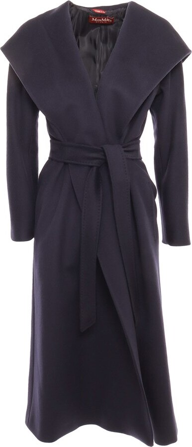 Studio Max Mara Hooded Belted Coat - ShopStyle