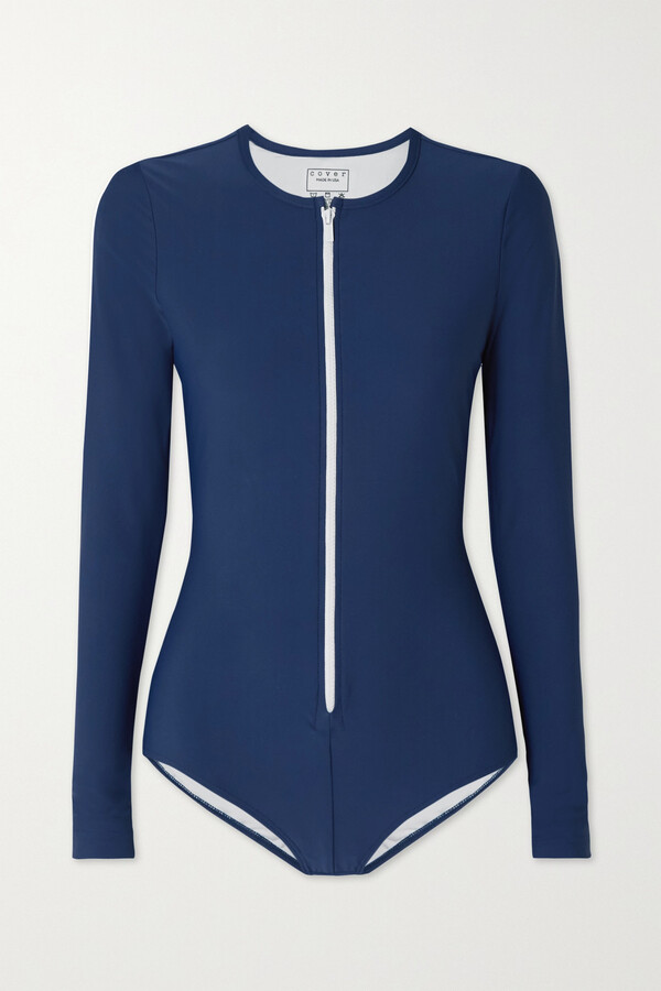 COVER SWIM - + Net Sustain Upf 50+ Stretch Recycled Swimsuit - Blue ...