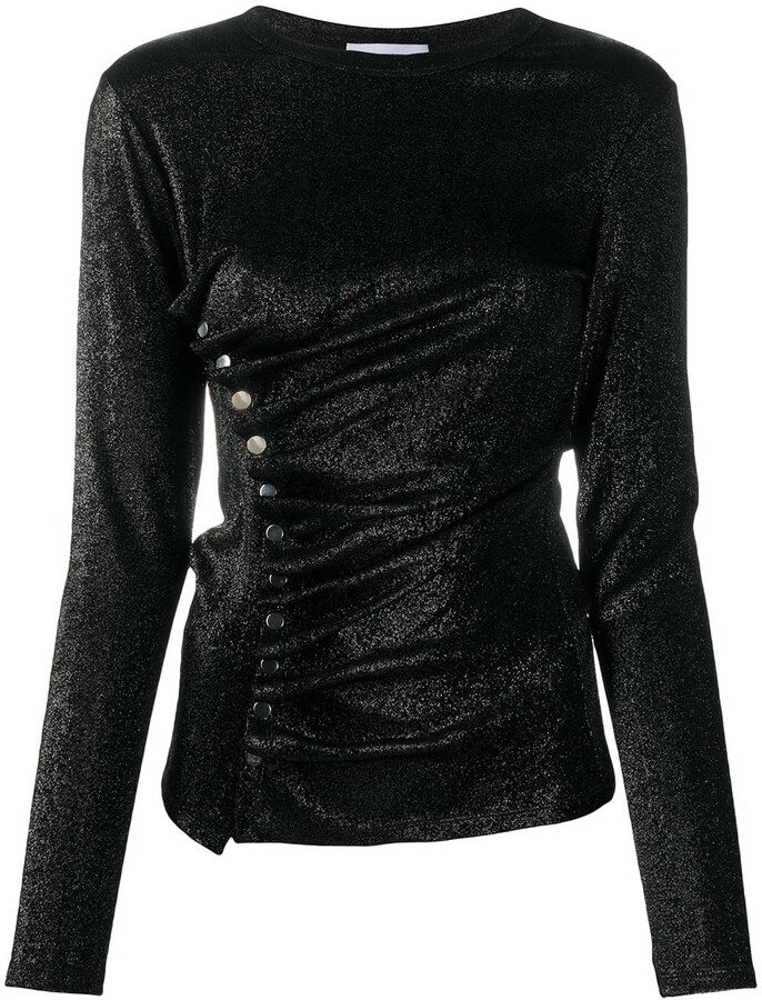 Rabanne Gathered Lurex Top - ShopStyle