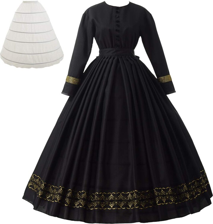 GRACEART Womens 1860s Medieval Victorian Fancy Dress Vintage Costume ...