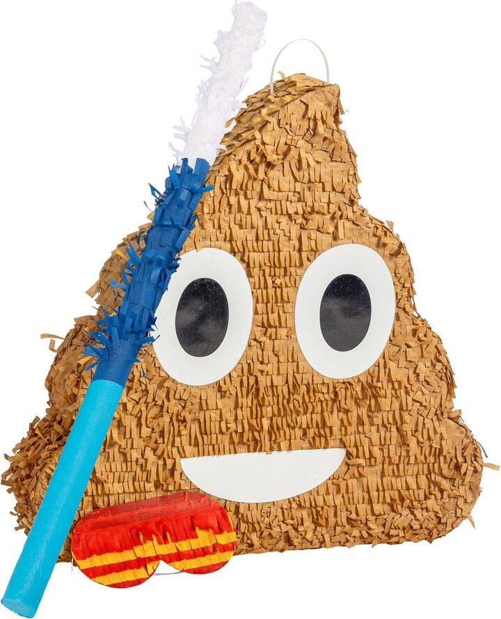 Fax Potato 3pc Poop Emoji Pinata Set with Stick & Blindfold - ShopStyle ...