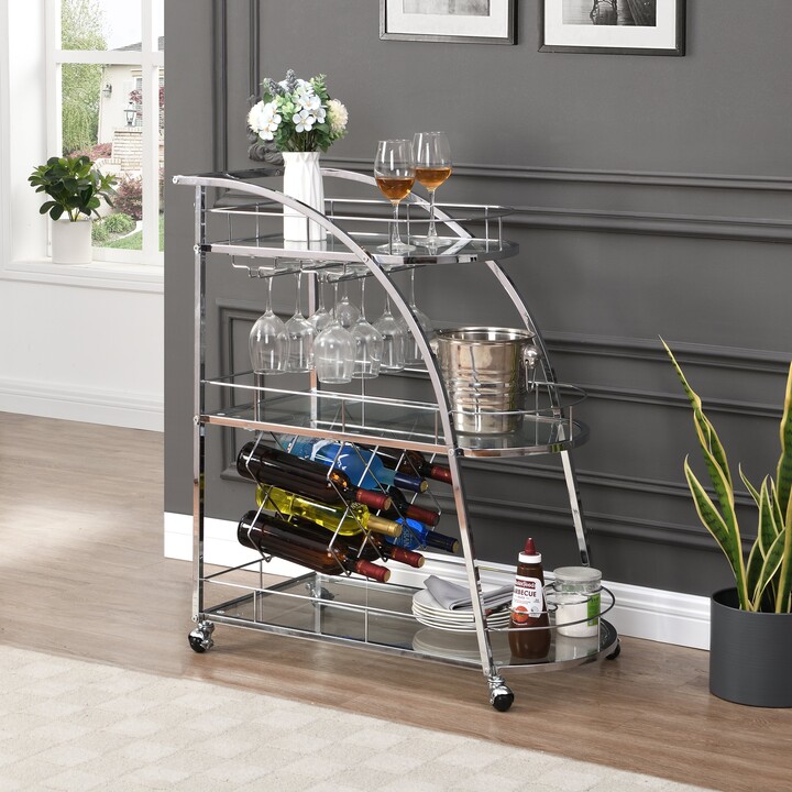 EYIW 3 tier Metal Frame Serving Cart for Dining Room and Living Room ...