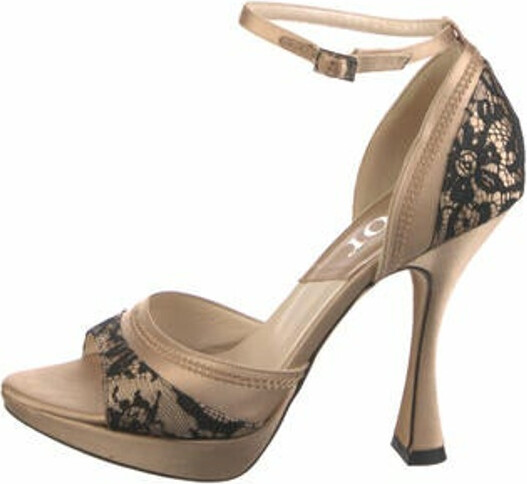 Christian Dior Satin Lace Pattern Sandals - ShopStyle