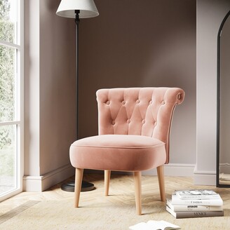 Dunelm Josephine Velvet Button Back Chair Pink - ShopStyle Armchairs ...