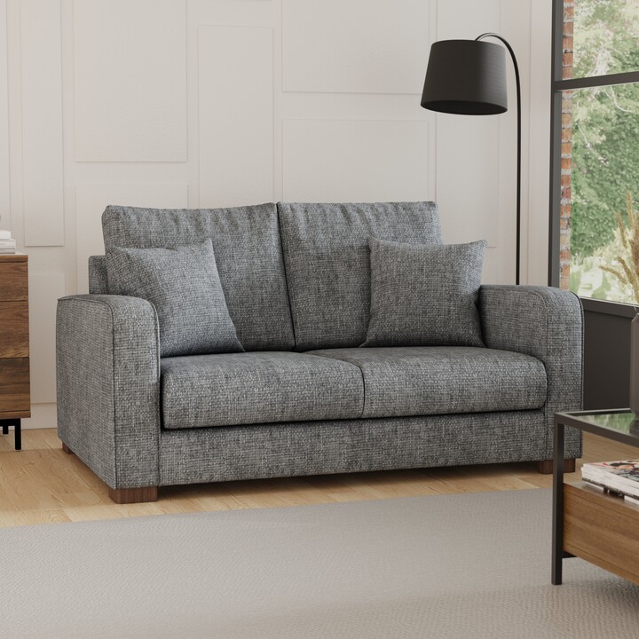Dunelm Carson Chunky Chenille 2 Seater Sofa Charcoal - ShopStyle