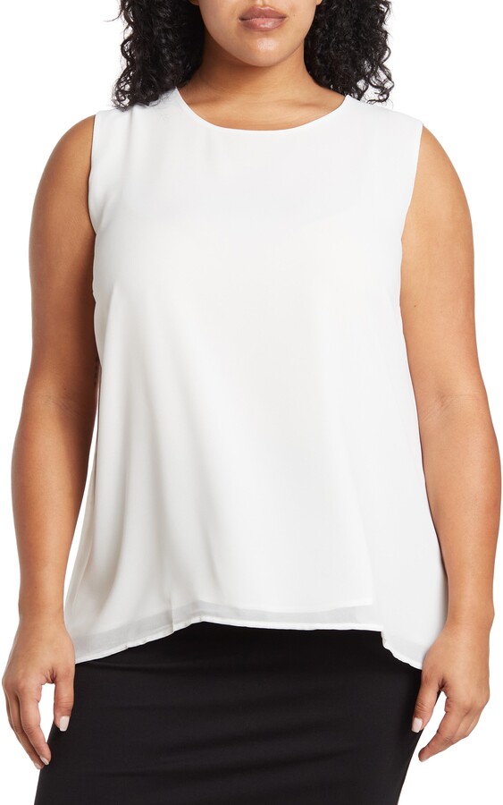 Pleione Double Layer Tank - ShopStyle Plus Size Tops